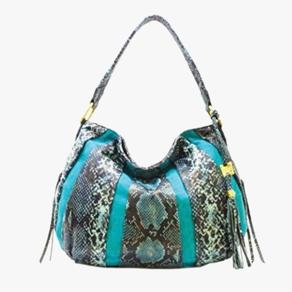 Aimee Kestenberg | Bags | Aimee Kestenberg Pebble Leather Suede Hobo Bag Tuscany Teal Snake ...